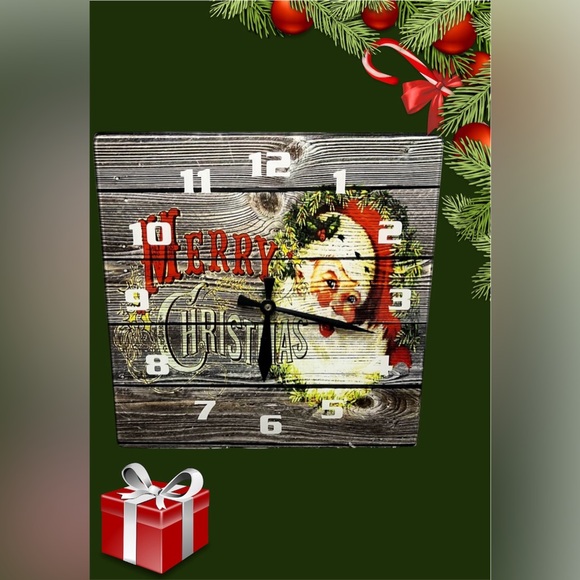 Wall Decor | Vintage Santa Clock | Poshmark